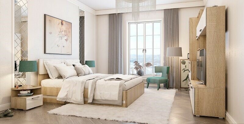 Тумба прикроватная Белладжио ТБ-08 40,2х45,5х37,4 см, дуб сонома/белый глянец