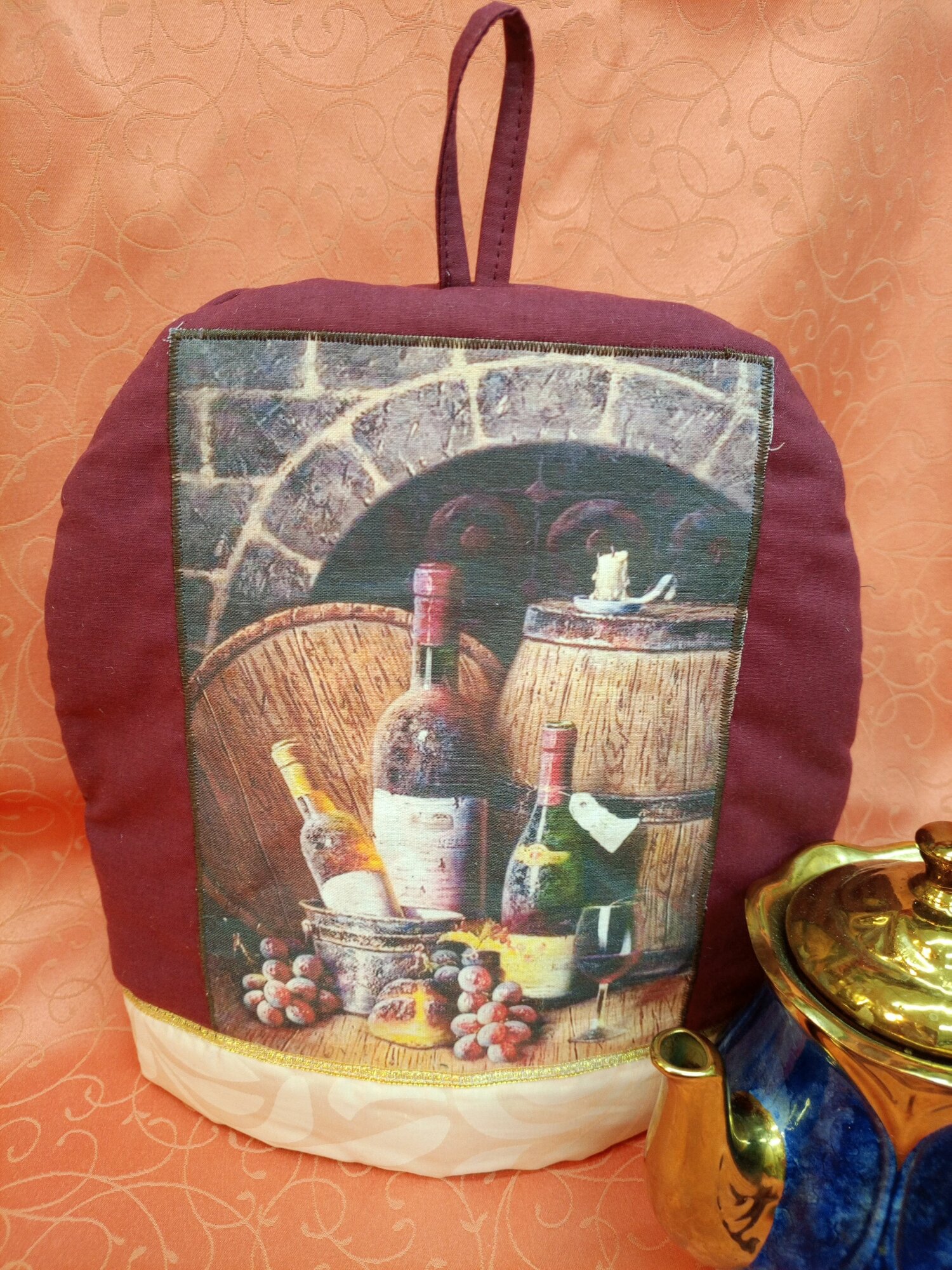 Грелка на чайник хлопок 27х28 см.