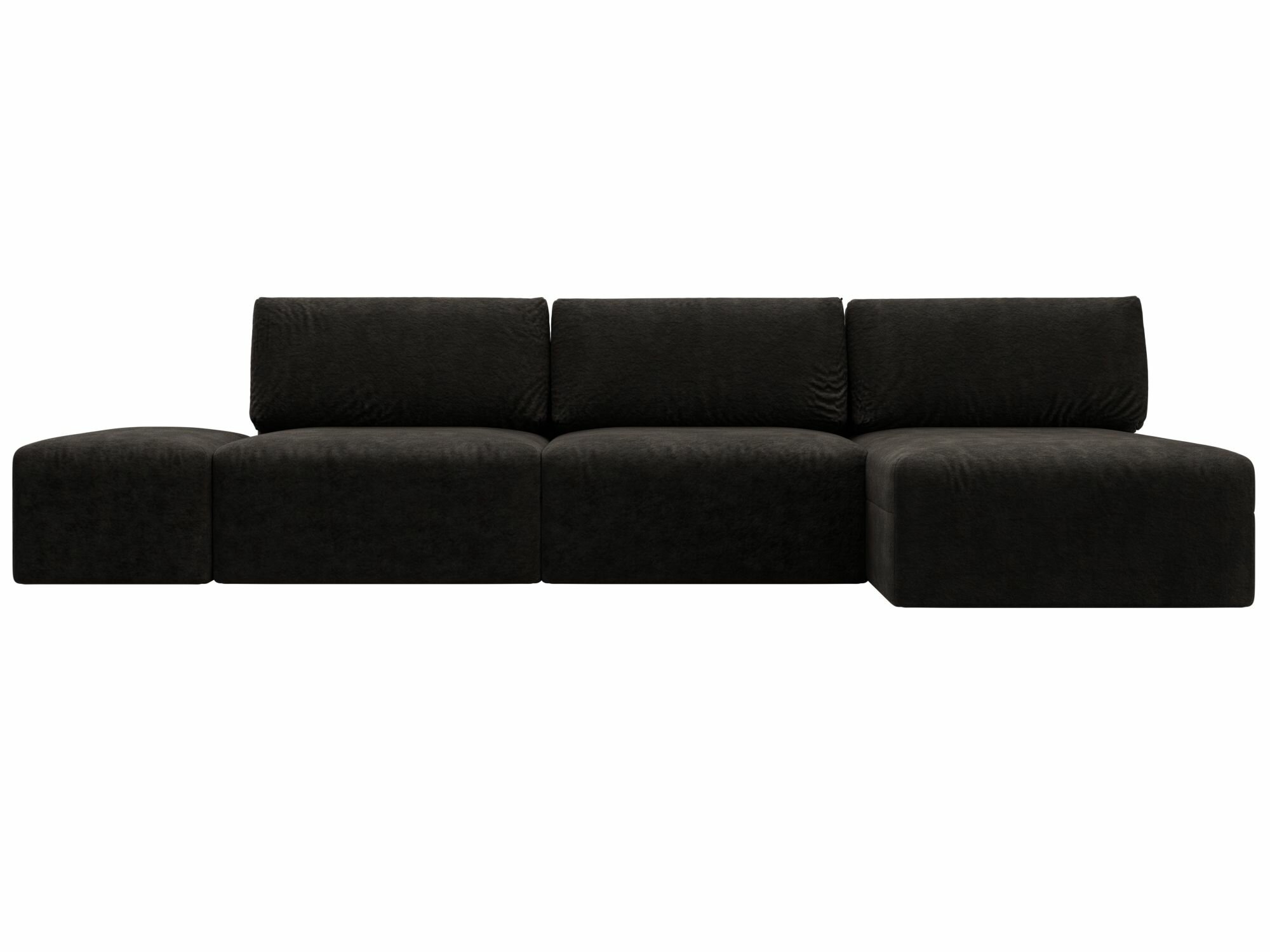 Диван угловой модульный с пуфом Бэйз НПБ Лонг угол универсальный