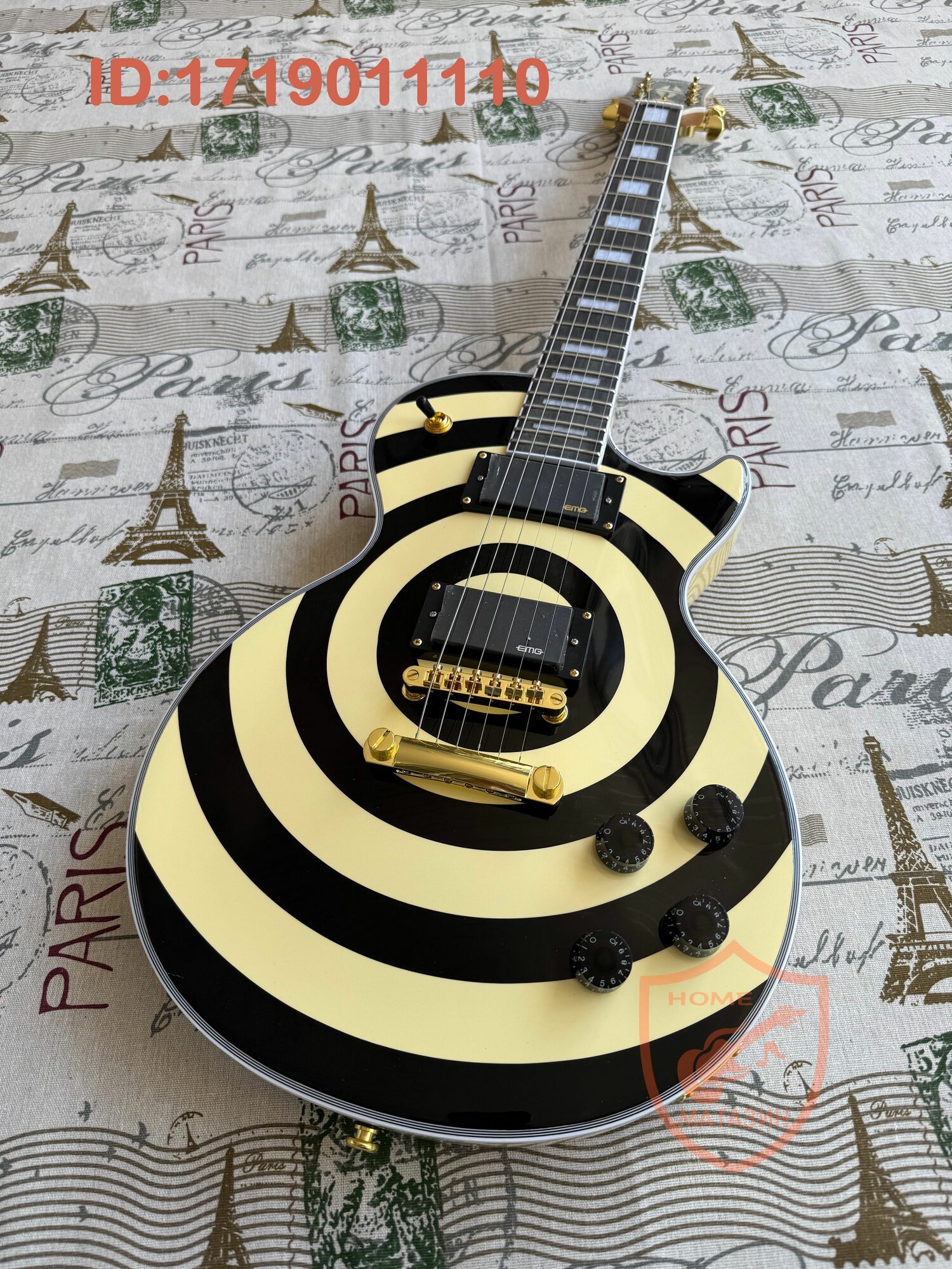 Электрогитара Gibso LP CUSTOM Камуфляж Aperture Green