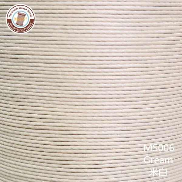 MeiSi вощеная льняная нить для кожи 0.45mm(90m), Бежевый, 06