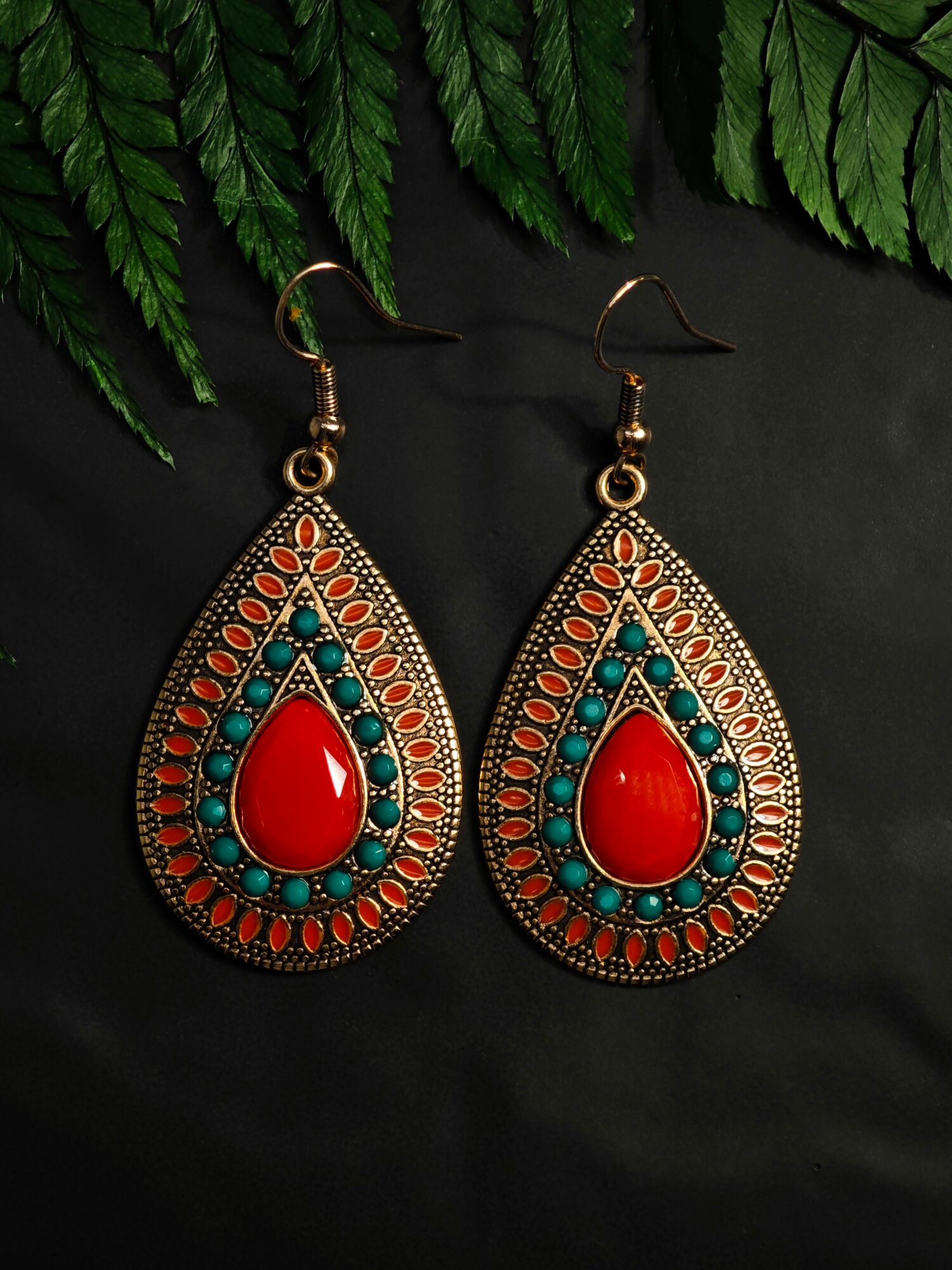 Серьги, эмаль, бирюза синтетическая