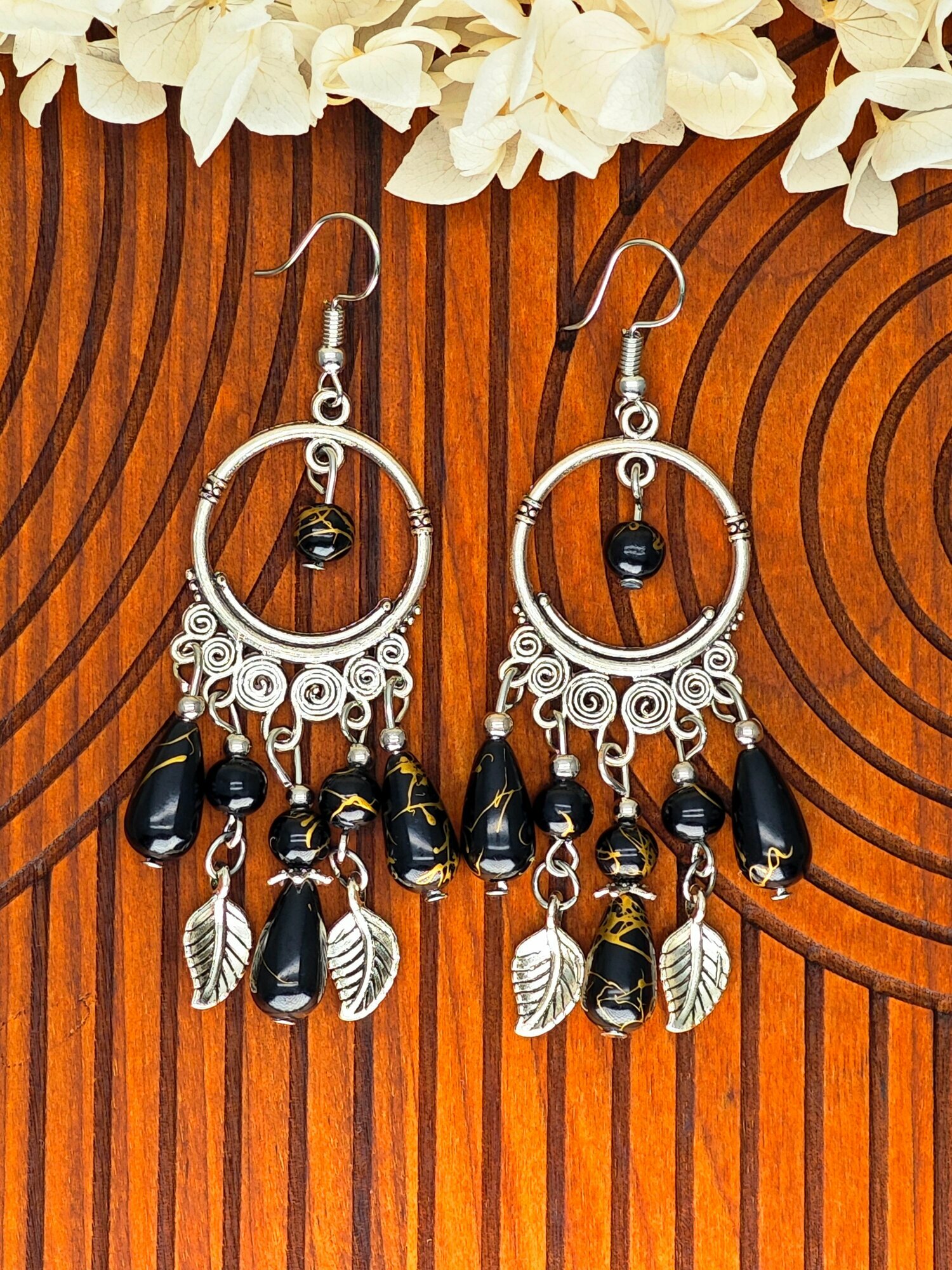 Серьги, бирюза синтетическая, эмаль