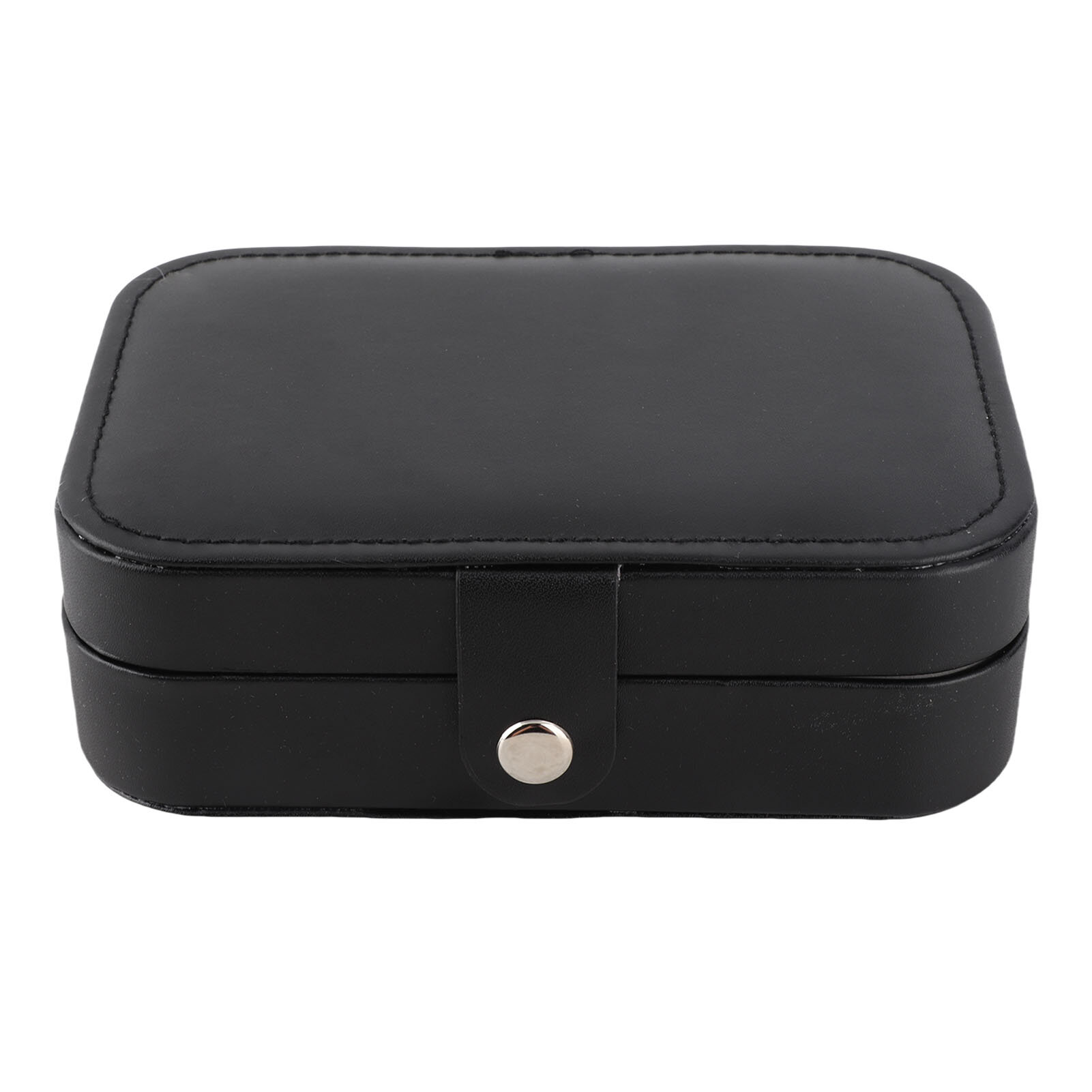 Серьги Шкатулка для драгоценностей Водонепроницаемая искусственная кожа Большой емкости Простые компактные серьги Ювелирные изделия Настольный органайзер Черный
