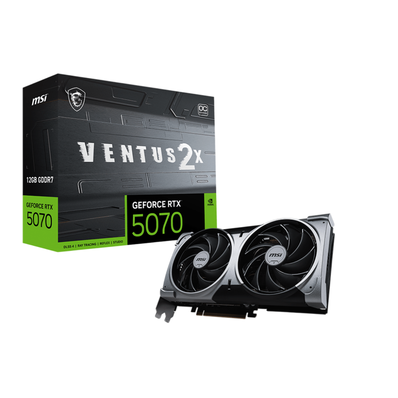 Видеокарта GeForce RTX 5070 12G VENTUS 2X OC (MSI GeForceRTX507012GVENTUS2XOC)