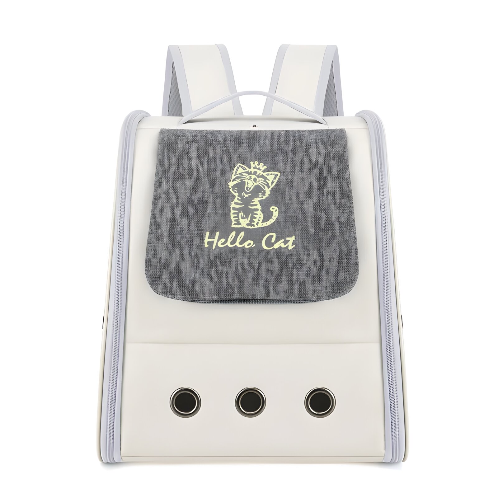 Рюкзак-переноска "Милый Кот", для домашних животных, водонепроницаемый, серый