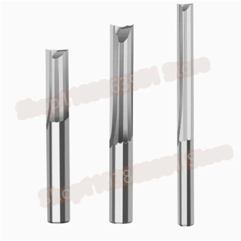 1 шт. карбид вольфрама 3,175 4 6 8 10 мм хвостовик 2 флейты прямая концевая фреза с ЧПУ фреза для гравировки твердой древесины МДФ 4x4x20x48L