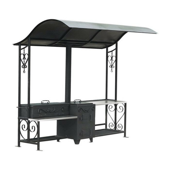 Мангал Шеф-повар с нержавеющими столиками