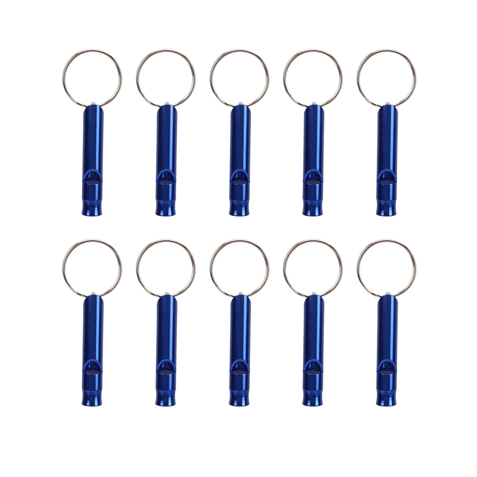 10 Pc Emergency Whistle Super Loud Outdoor Safety Whistles for Life Saving Hiking Camping and Pet Training Blue