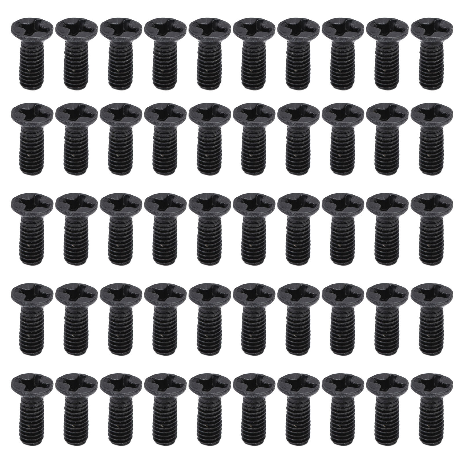 Набор из 50 потайных винтов с крестообразным шлицем DIN 965, черные оцинкованные, размер M3x8.