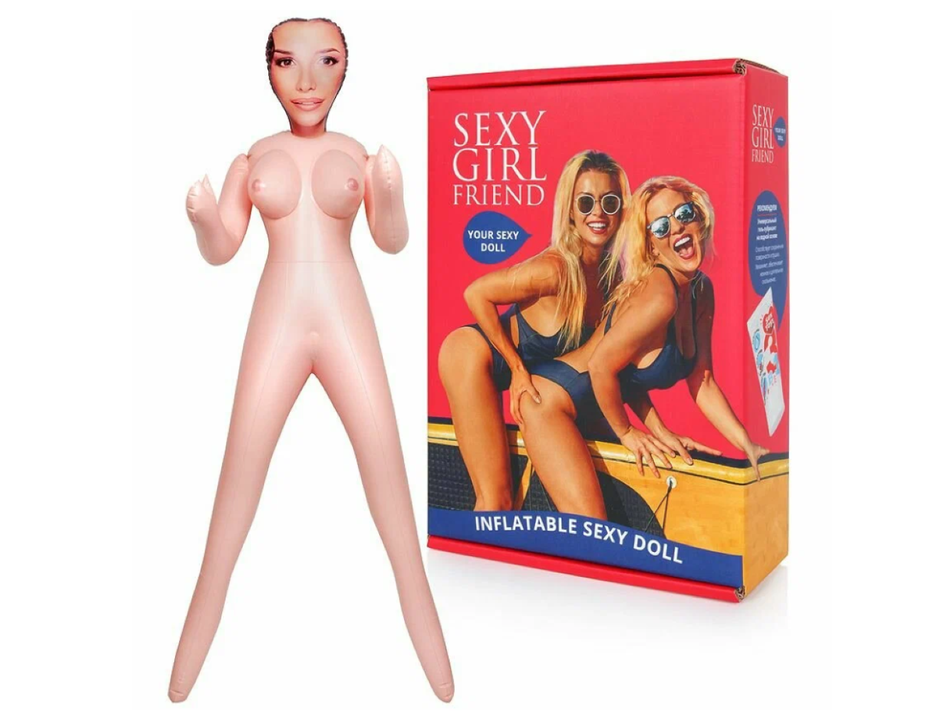 Кукла надувная Sexy Friend Габриэлла, телесная, 2 отверстия, 150 см