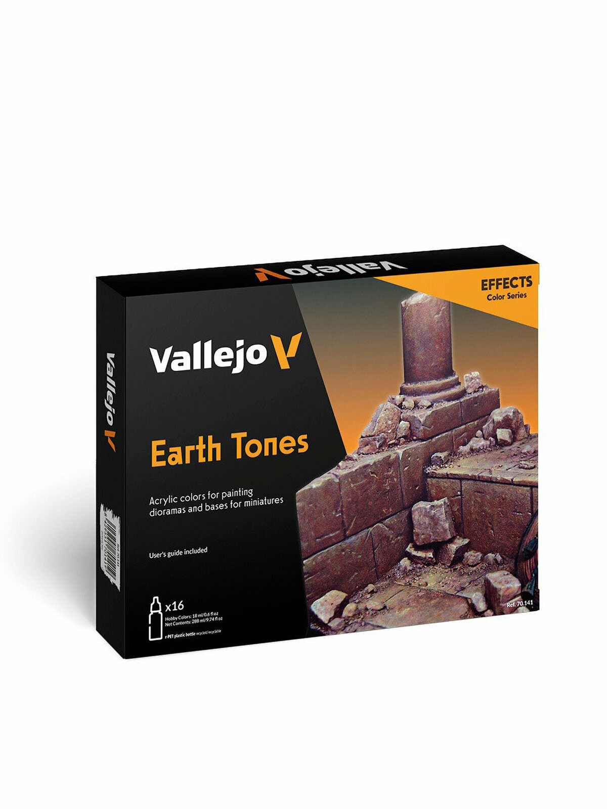 Набор акриловых красок Vallejo серии Model Color - Earth Tones 70141, 16 шт по 18 мл