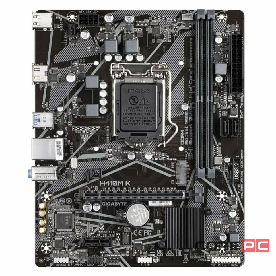 Материнская плата для персонального компьютера Gigabyte H410M K 2.0