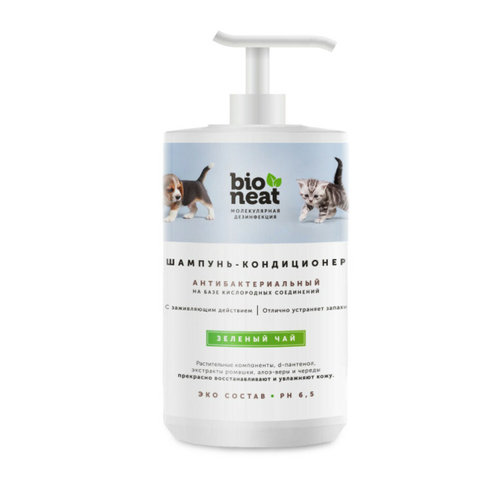 Bioneat шампунь с заживляющим эффектом для животных "Зеленый чай" - 400 мл