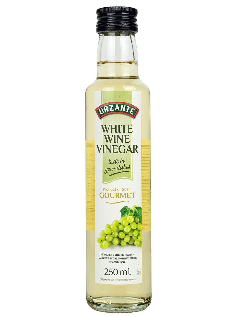 Уксус Urzante White wine vinegar Винный белый натуральный 6%, 0,25 л