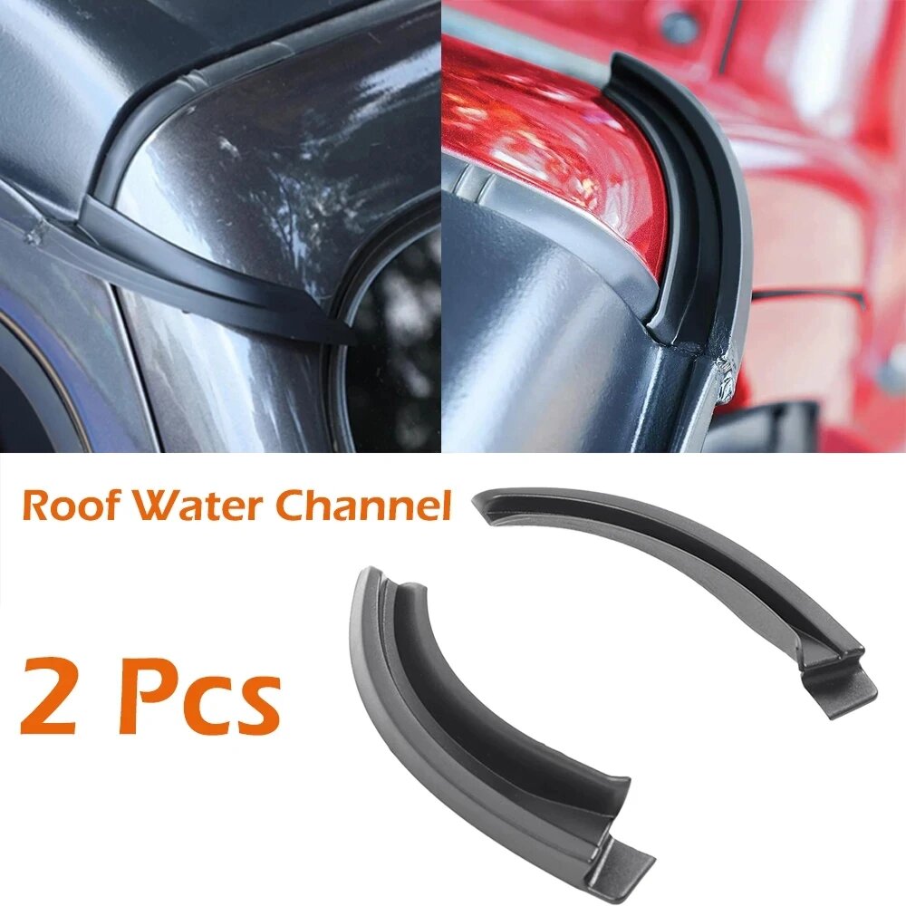 Удлинитель водосточных желобов для верхней крыши, 2 шт, канал для отвода дождевой воды для Jeep Wrangler JL 2018 2019 2020 2021, автомобильные аксессуары