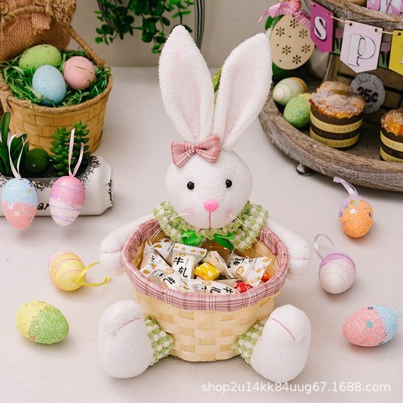 Пасхальная конфетница, корзинка в виде кролика, корзина для хранения, A