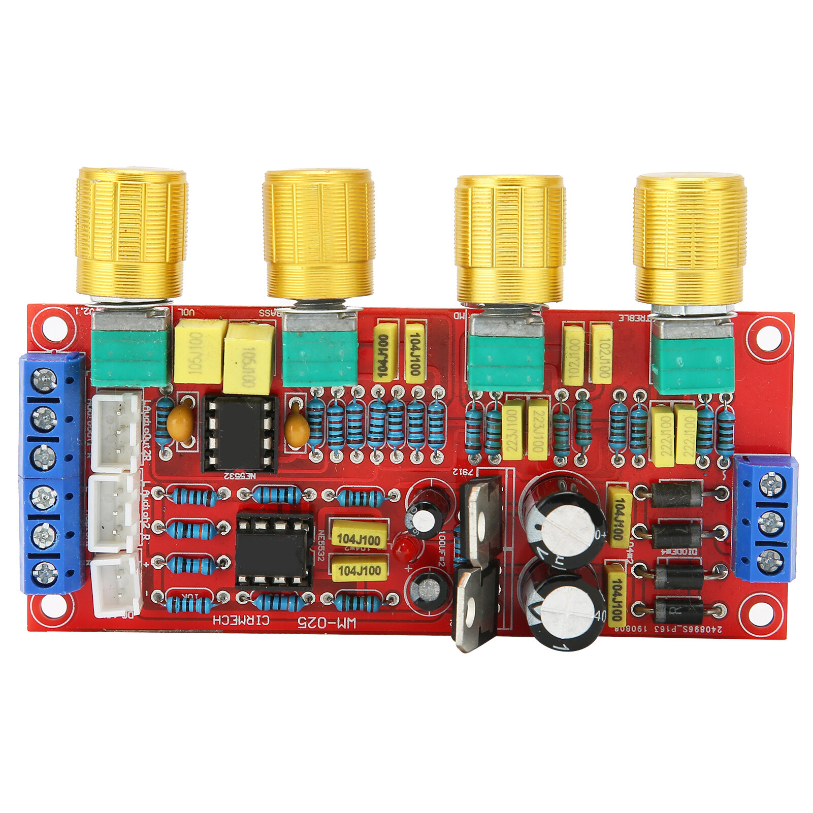 Модуль аудиопредусилителя, плата усилителя HIFI AC 12 В с эквалайзером громкости и тембра, чип NE5532, аксессуар