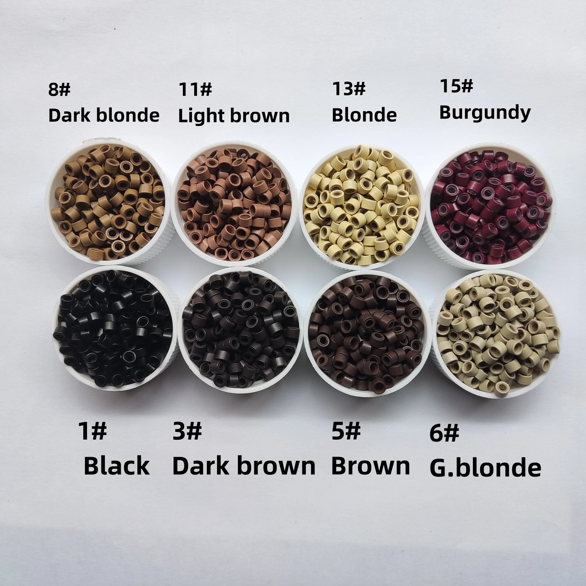 Микрокольца для волос, 4.0 мм, Цвет: 8 Dark.Blonde