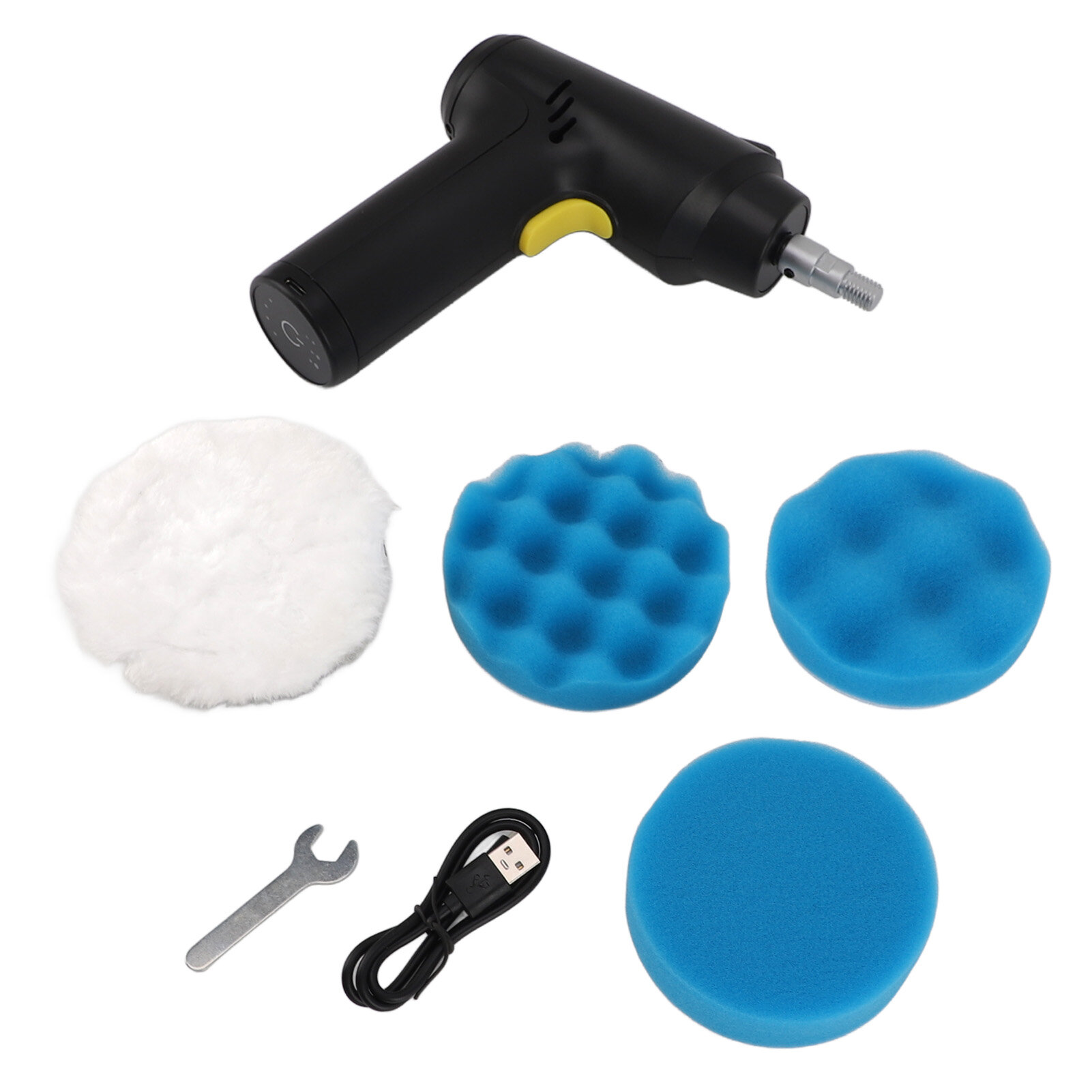 Беспроводная полировальная машинка с USB-зарядкой, электрическая полировальная машинка с 3 регулируемыми скоростями, портативная для полировки и шлифовки