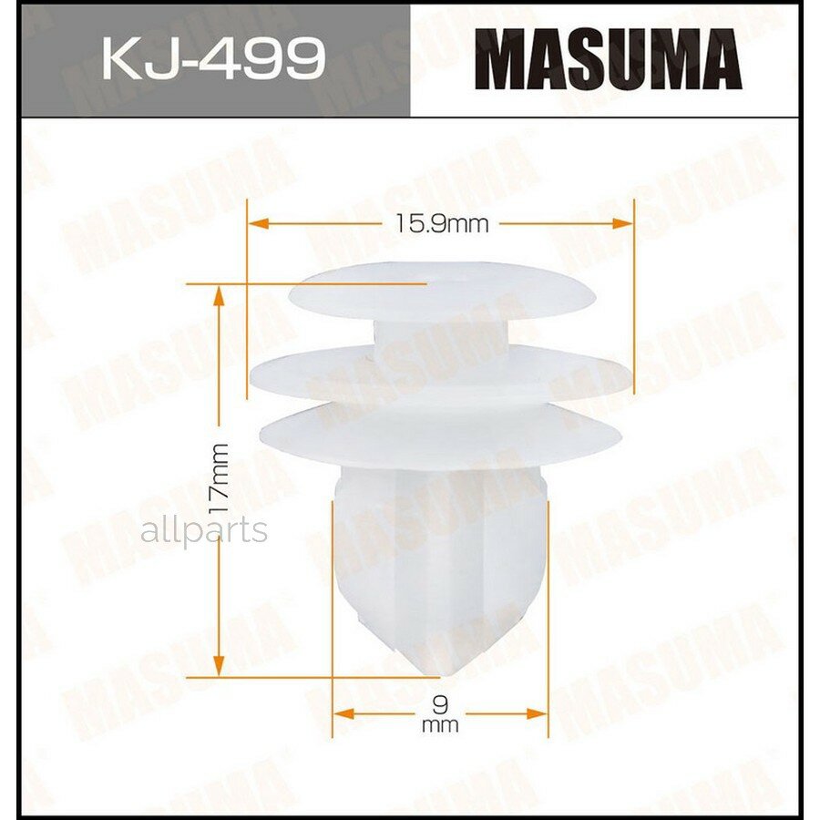 MASUMA KJ-499 клипса!\ Toyota Avensis/Corolla Verso, Honda Civic, Subaru Forester/Legacy/Outback 03>