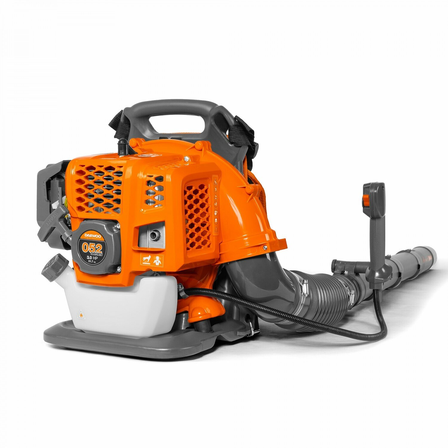Воздуходувка ранцевая Daewoo DABL 520, бензиновая, всасывание и обдув, 960 м³/ч, оранжевая