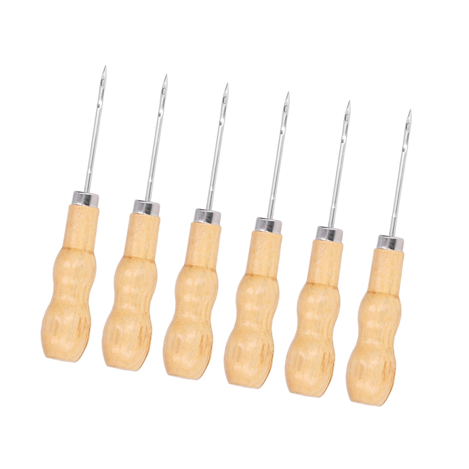 10шт Кисти для шитья кожи с деревянной ручкой Длина 125мм Набор ручных инструментов для ремонта DIY
