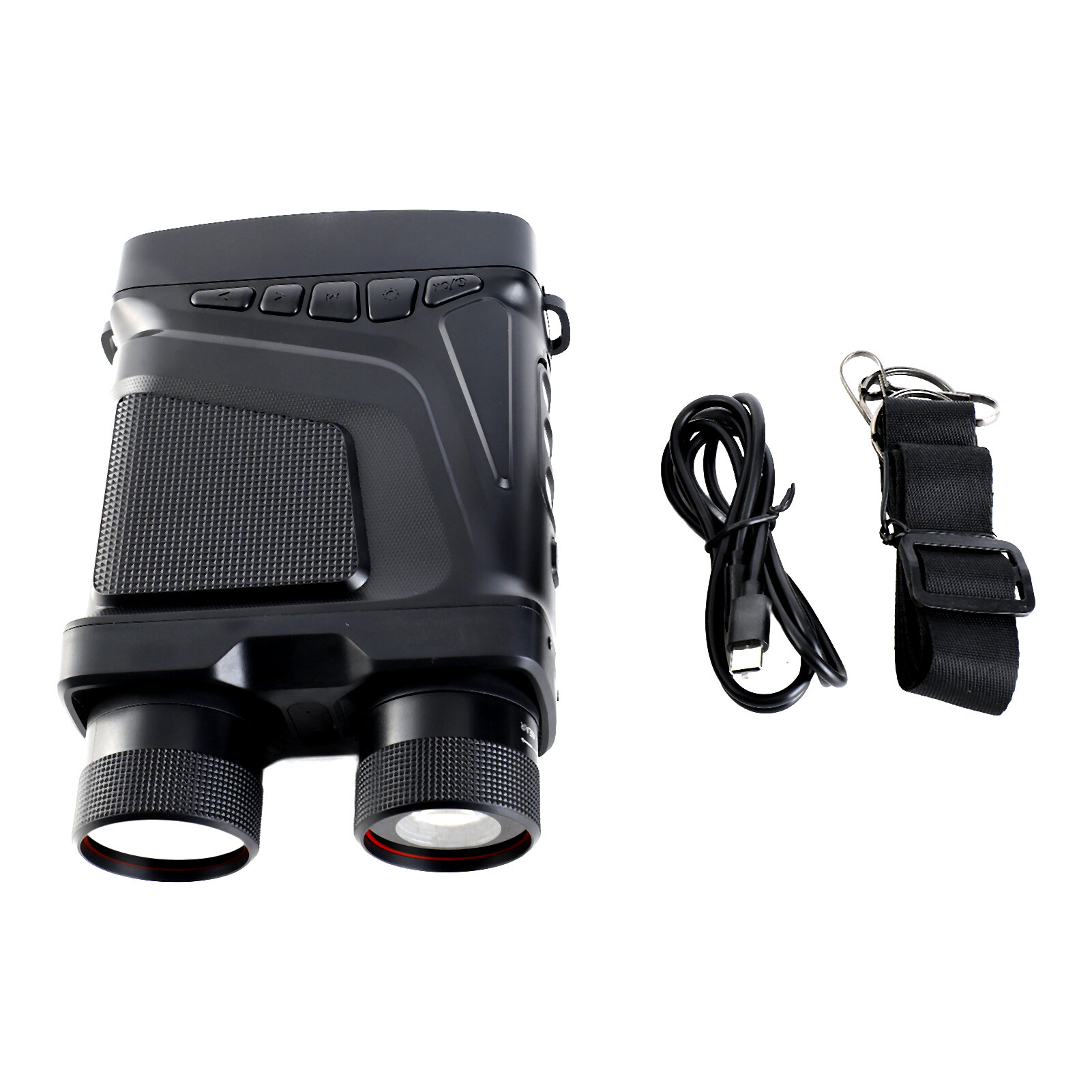 Портативные Бинокулярные Очки 1080P Для Дневного и Ночного Использования, Фотосъемка видео С 5-кратным Цифровым Зумом и Расстоянием Обзора в Полной темноте 300 М для Охоты на открытом воздухе, Путешествия На лодке