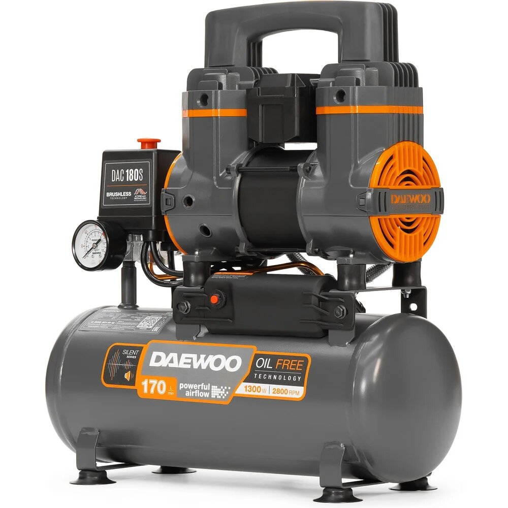 Безмасляный компрессор высокой производительности DAEWOO DAC 180S, Бесщеточный двигатель daewoo