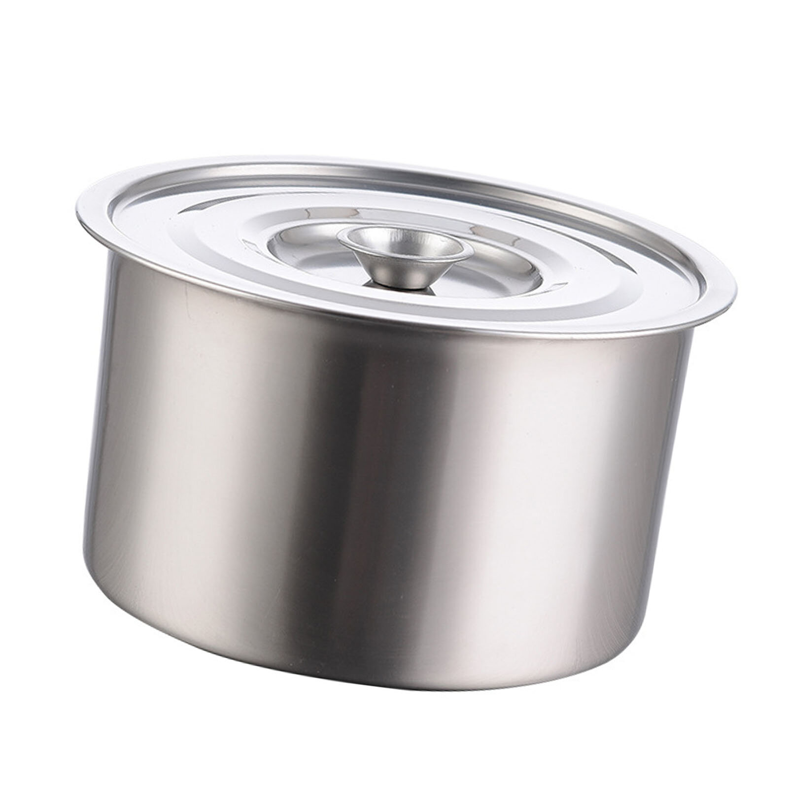 Кастрюля для супу из нержавеющей стали с крышкой многофункциональная для варки яиц, размораживания, готовки, 18см / 7.1дюйм, толщина 0.5см / 0.2дюйм, в комплект входят кастрюля и крышка