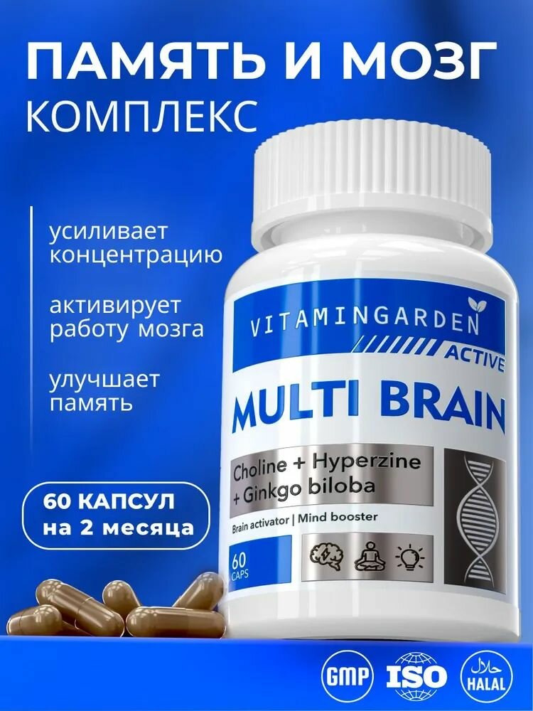 Мульти комплекс для работы мозга / Multi Brain Complex (60 капсул) VITAMIN GARDEN ACTIVE
