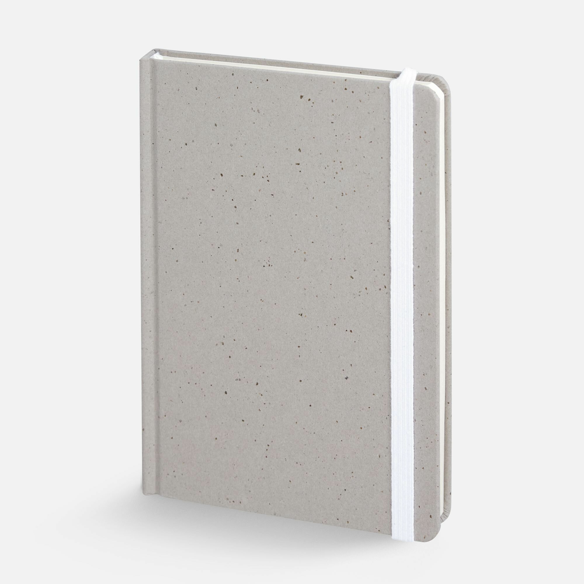 Блокнот для записей на резинке в линейку А5 128 стр, твердая обложка, Lactonica, серый