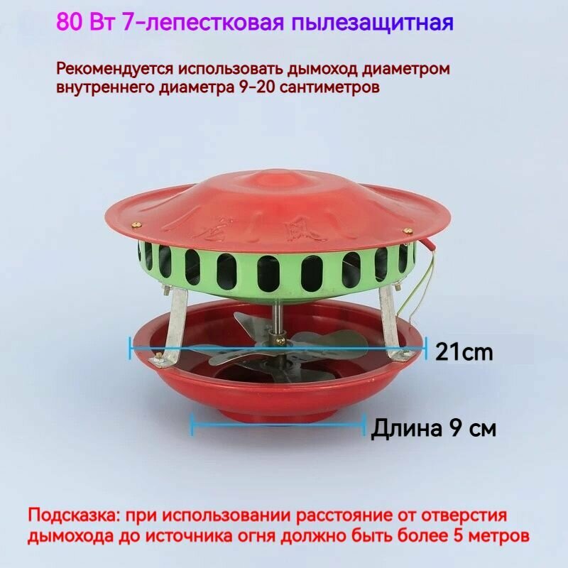 Дымосос для дымохода и камина, Автоматический удалитель дыма, Тягодутьевая машина, Усилитель тяги, Для печи, бани, гаража (220В)