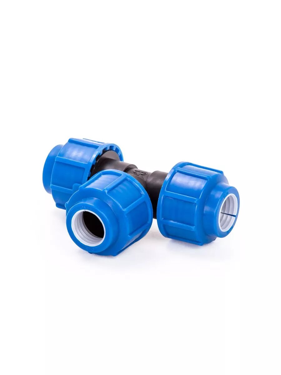 Тройник Lammin 025, равнопроходной, компрессионный, полипропилен