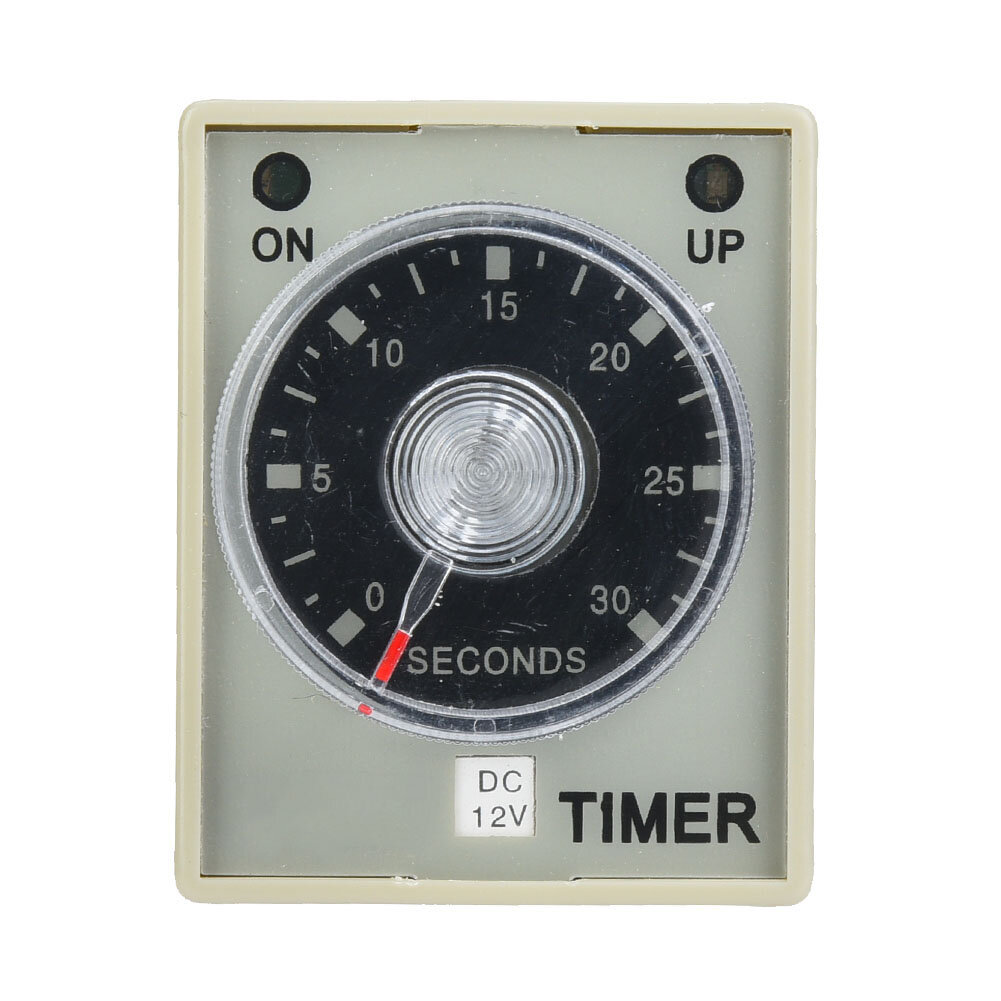Time Relay 30S 8 Pins Timer 35mm Din Rail for Industrial Automation System DC12V
