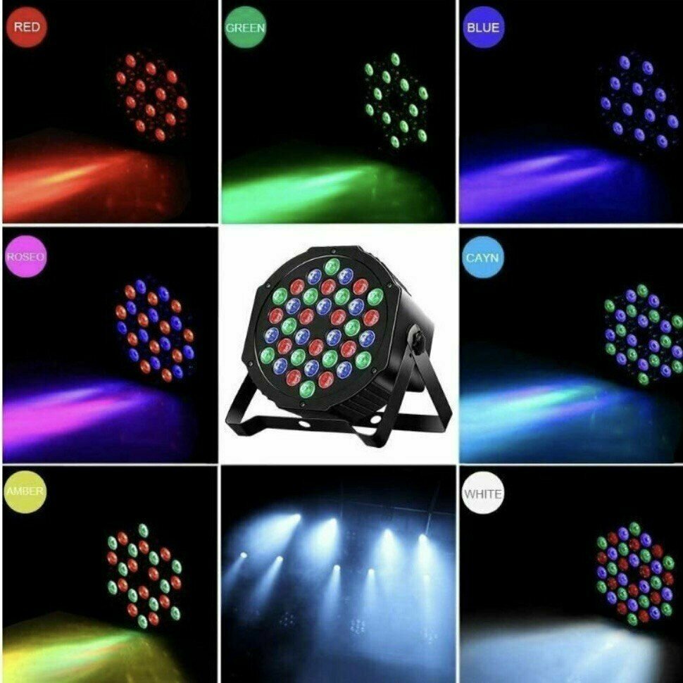 Светодиодный прожектор, диско-светильник, RGB 36 LED.