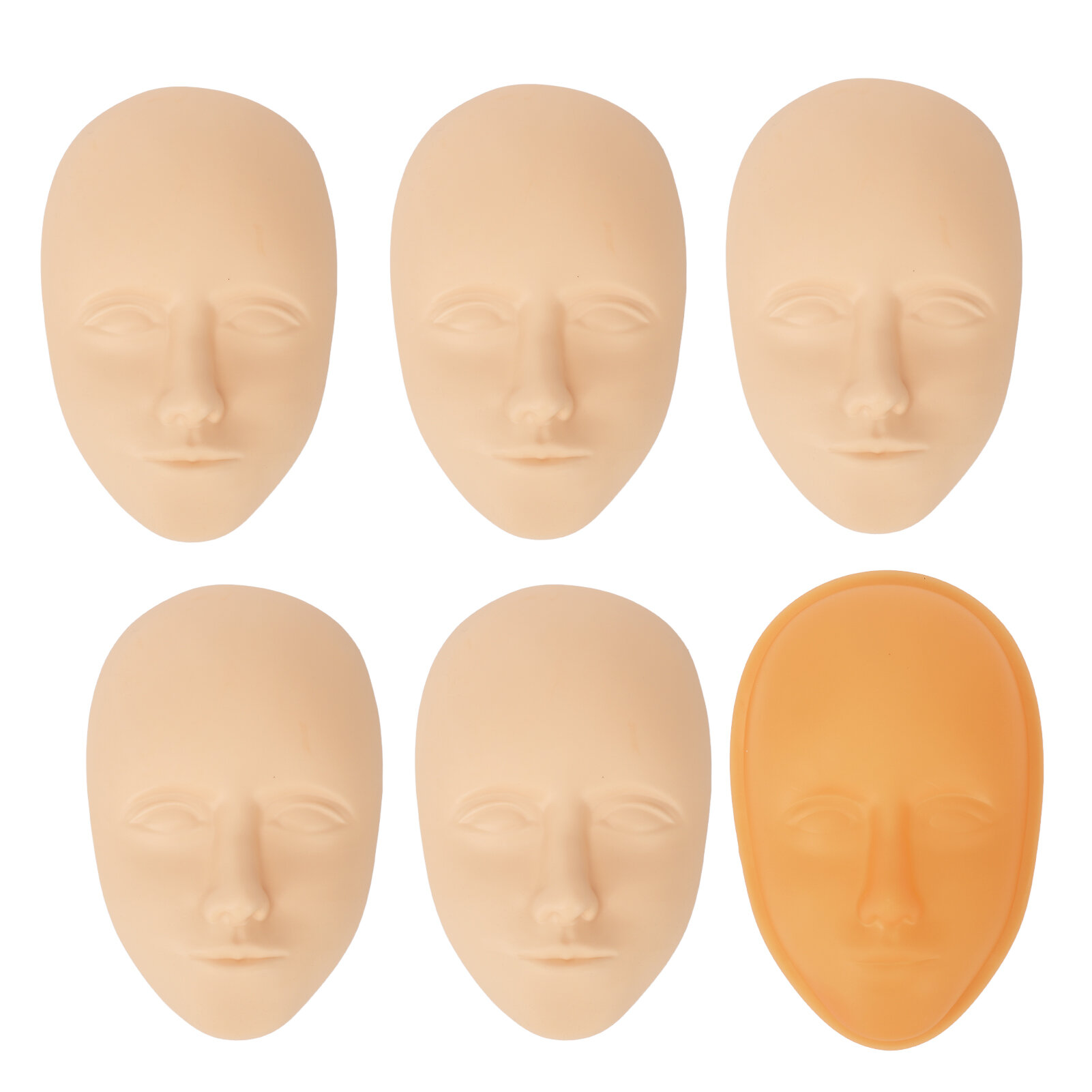 5 шт. силиконовые татуировки для практики лица 3D микроблейдинг тренировочные искусственные скины с оранжевой опорной основой для кожи для косметических визажистов