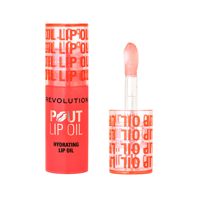 Масло для губ REVOLUTION POUT LIP OIL ухаживающее с фруктовым ароматом тон Juicy peach