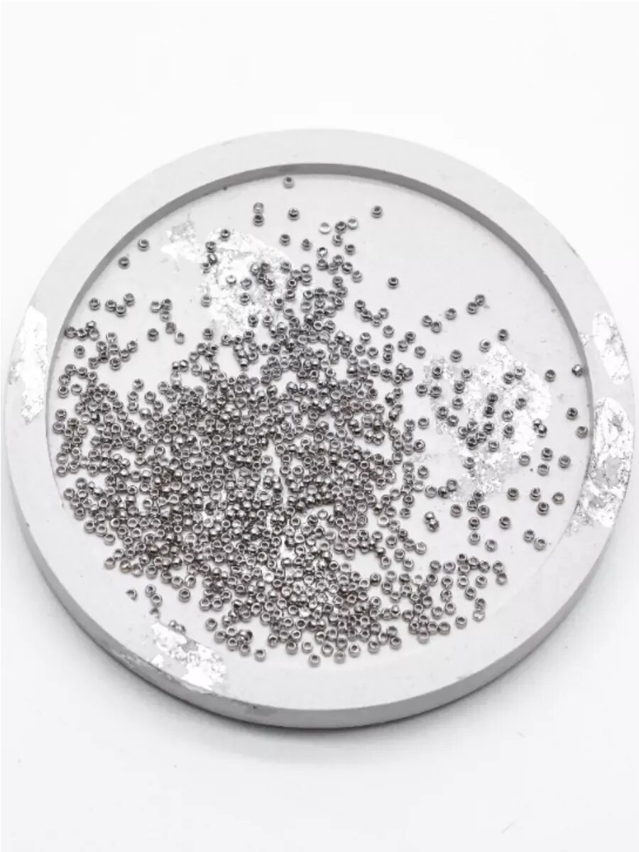 8353/10 Кримпы зажимные колечки серебристая фурнитура 10 гр