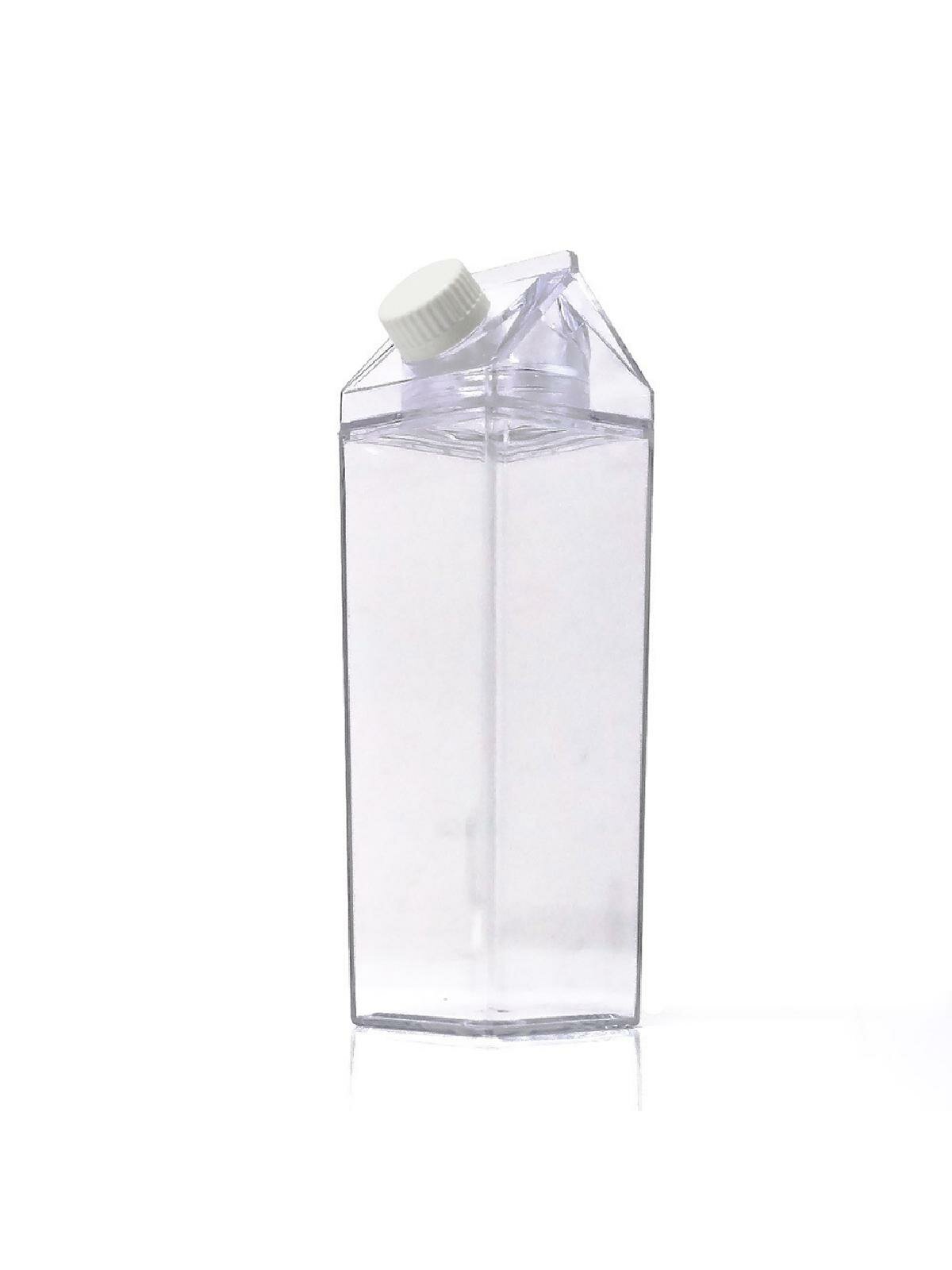 Бутылка для молока из картонной коробки, квадратная, без BPA, портативная бутылка для воды для спорта на открытом воздухе, путешествий, кемпинга