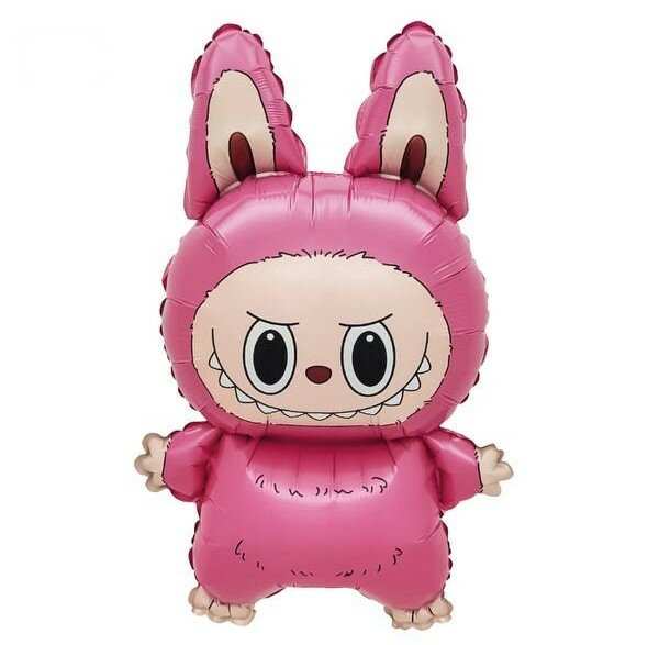 Шар фигура плюшевый эльф Лабубу Labubu розовый (27"/69 см)