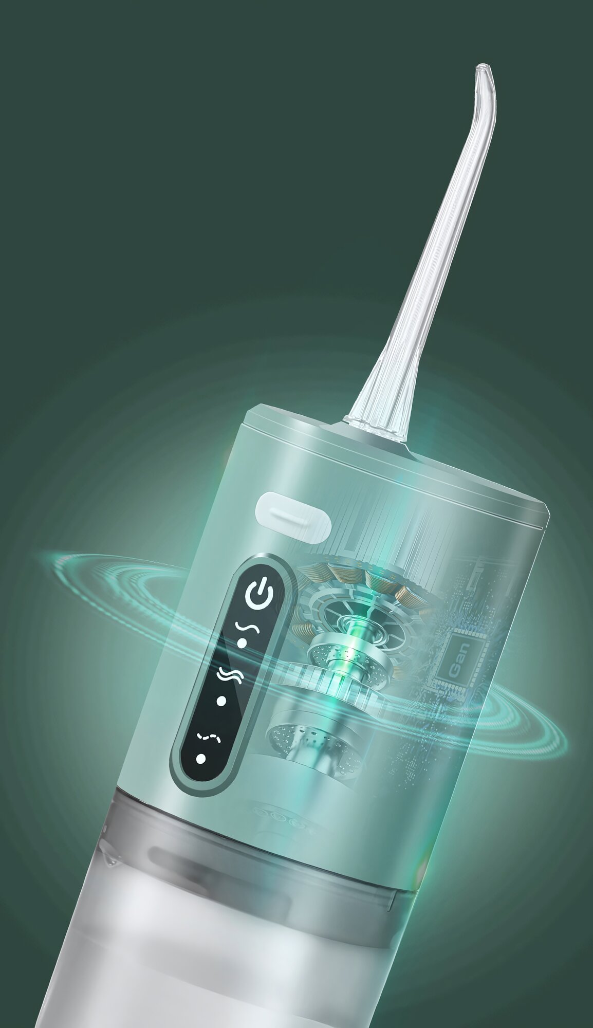 Портативный ирригатор Electric Water Flosser, 3 режима работы, 2 насадки, цвет белый