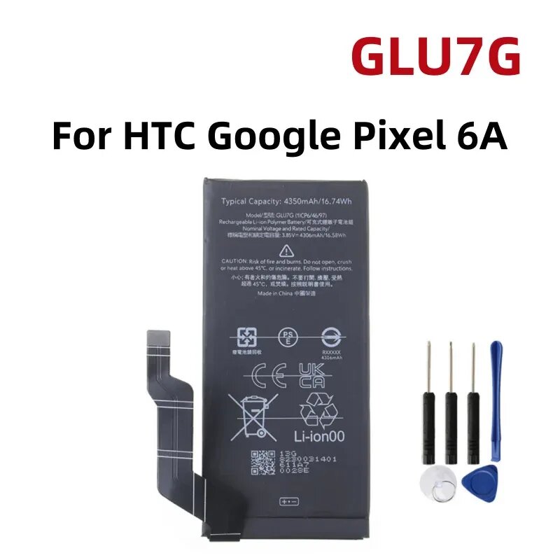 GTB1F G27FU GMSB3 Аккумулятор для HTC Google Pixel 4A 5 6 5A 6A Pro Pixel5 Pixel6 5G G63QN GLU7G G025J-B G025E-B Bateria GLU7G Pixel 6A