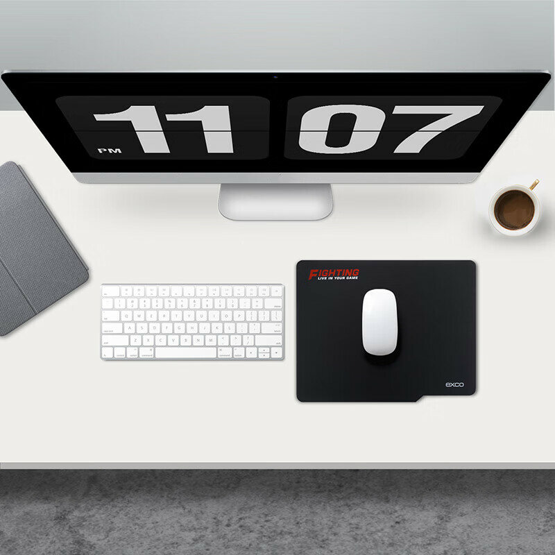 EXCO (EXCO) Large Size Waterproof Wear-Resistant Thickened 5mm Mouse Pad for Laptop Office Gaming Small Size Desk Mat Washable Smooth Black 0306