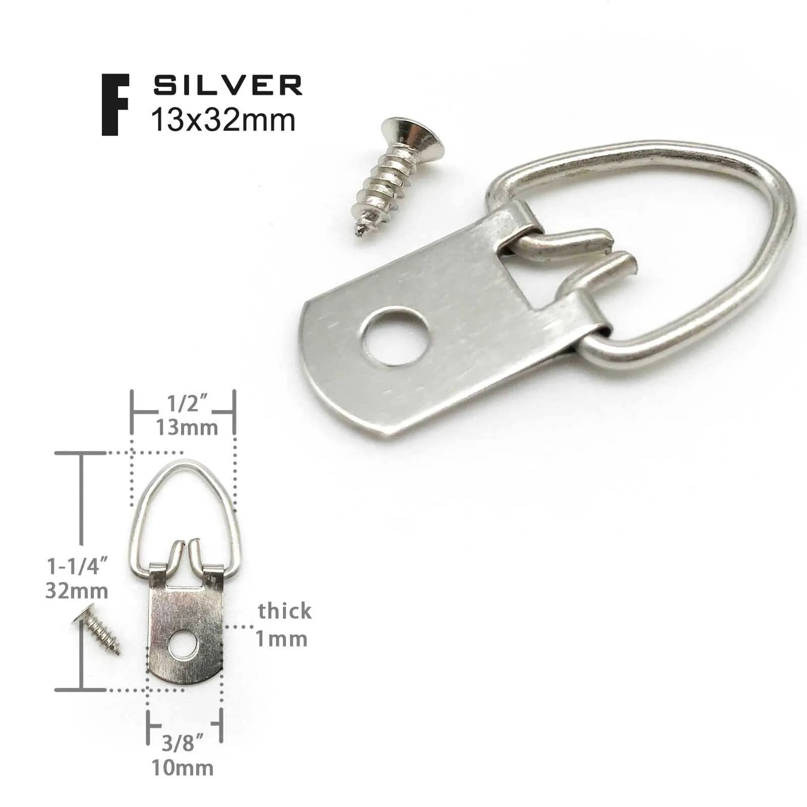 Крючки для картин HZYUEGOU 25 шт. F silver 13x32mm