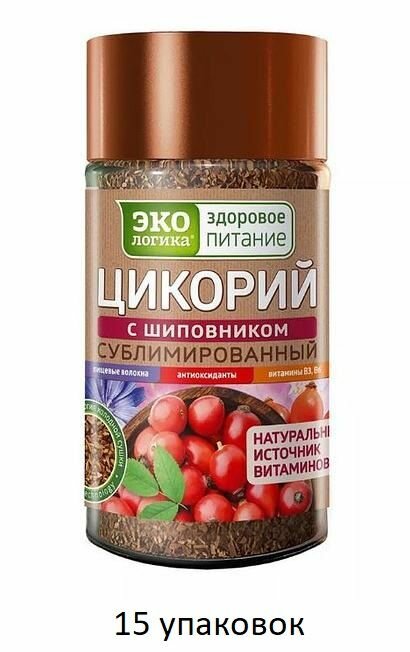 Экологика Цикорий натуральный с шиповником, 85 гр, 15 упаковок в коробке