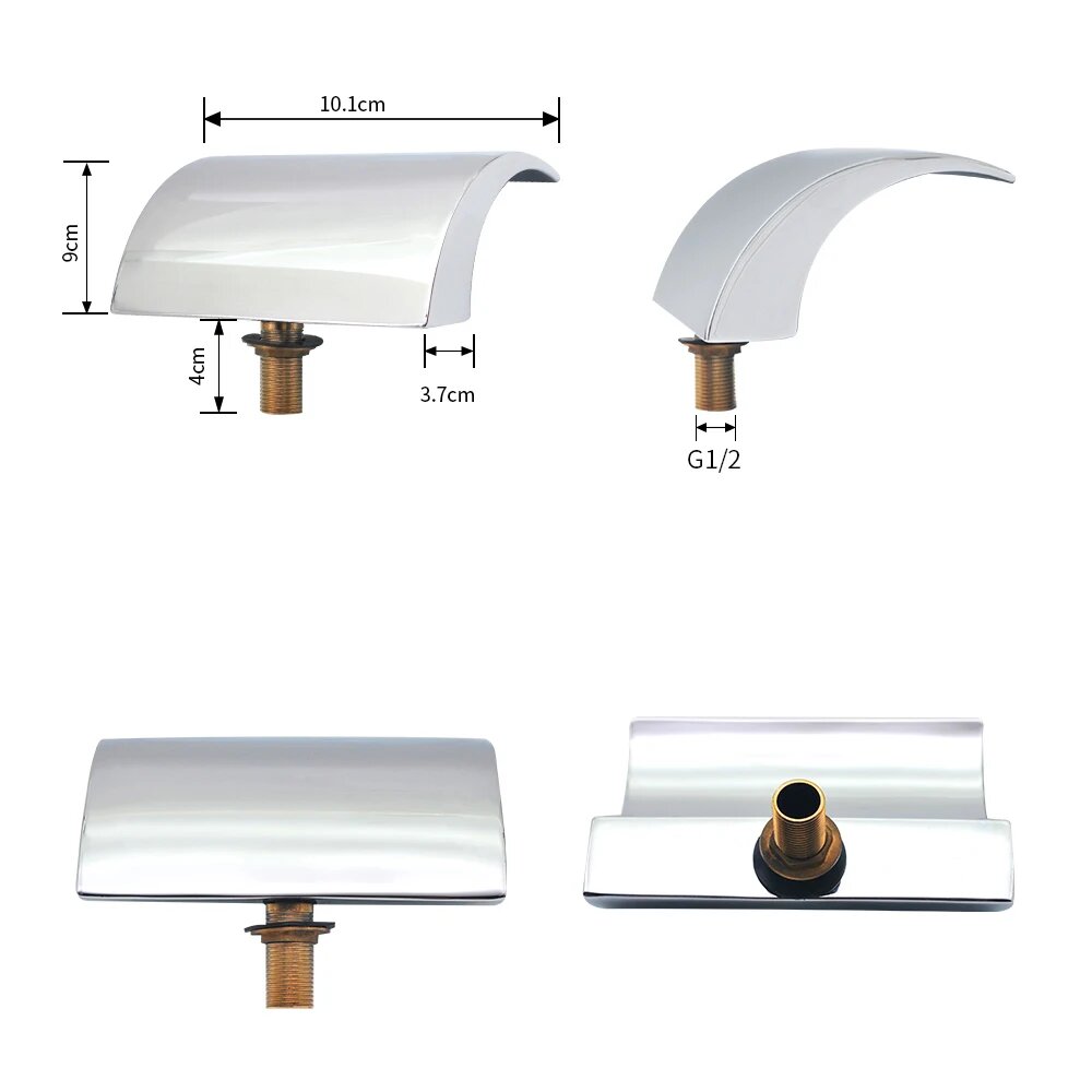 Хромированный каскадный смеситель для ванны VAGSURE, WF-3010-101