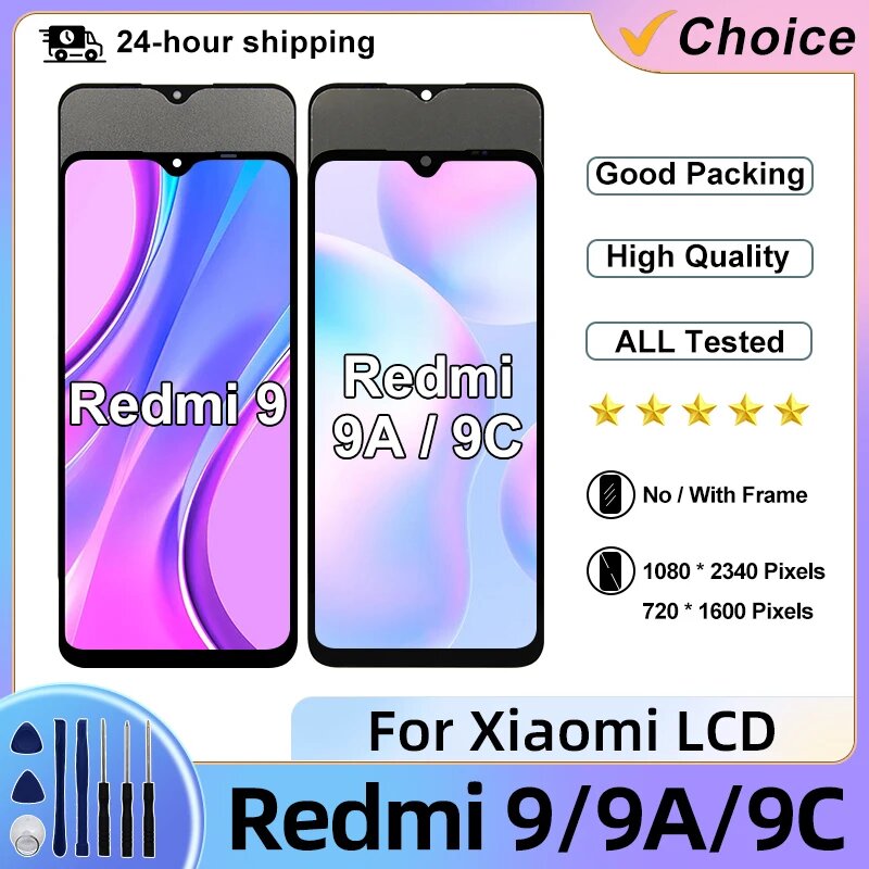 Xiaomi Redmi 9A 9C M2006C3LG ЖК-дисплей С Емкостным Сенсорным Экраном И Дигитайзером, 9A NO FRAME