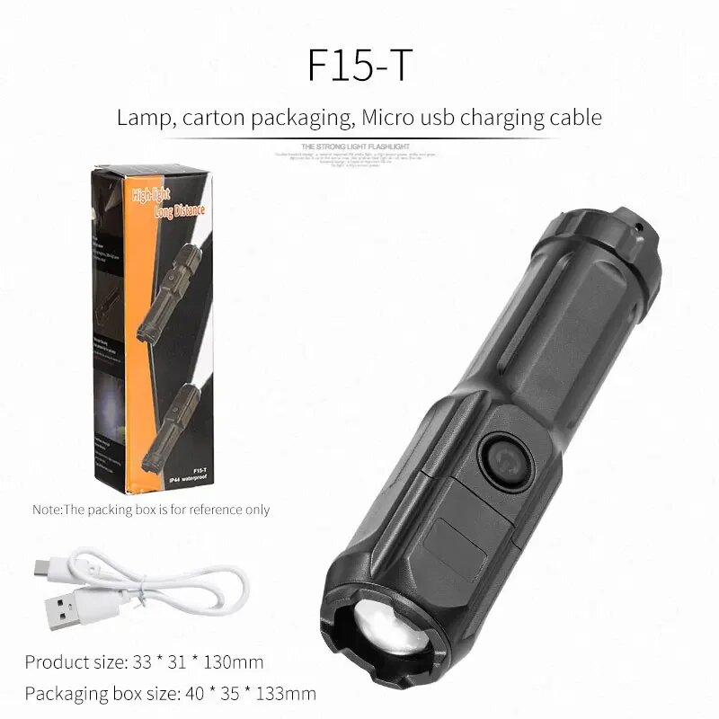 Мощные фонарики, телескопический зум, Тактический фонарик USB 18650, портативный фонарь дальнего действия для кемпинга, 4 режима освещения