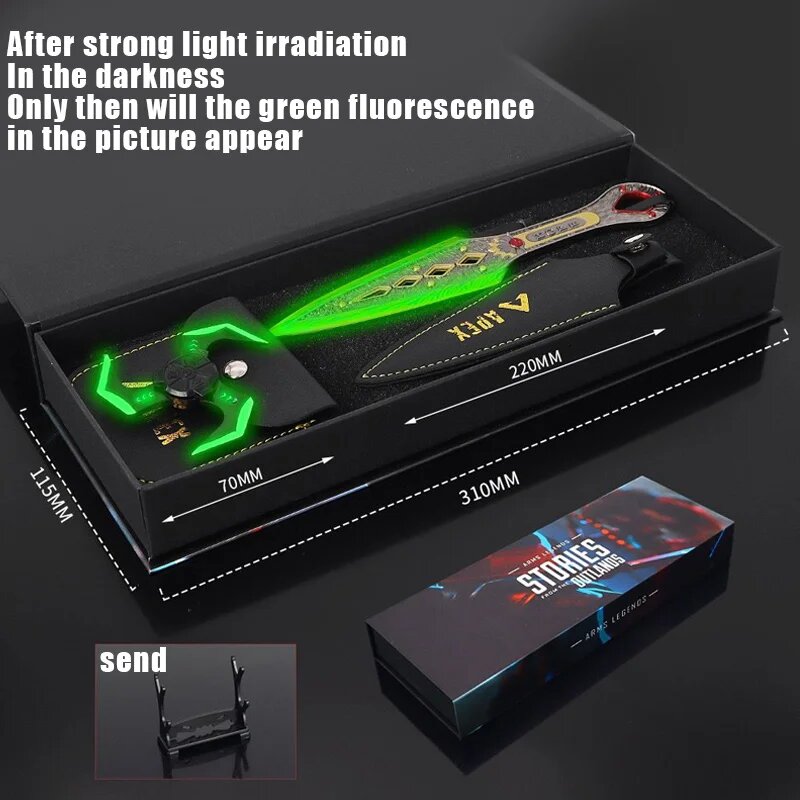 APEX Legends Wraith Heirloom Kunai Металлический нож 22cm luminous 2pcs